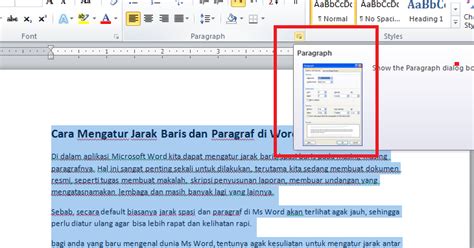 Cara Mengatur Jarak Spasi Antar Baris Dan Antar Paragraf Di Microsoft