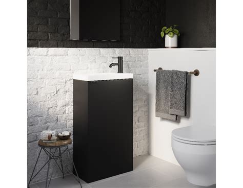 Lave main à poser noir mat Idalie L 44 x H 79 x P 23 cm Brico Dépôt