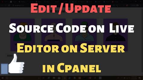 Edit Or Update A Live Website File Using Editor In File Manager Cpanel
