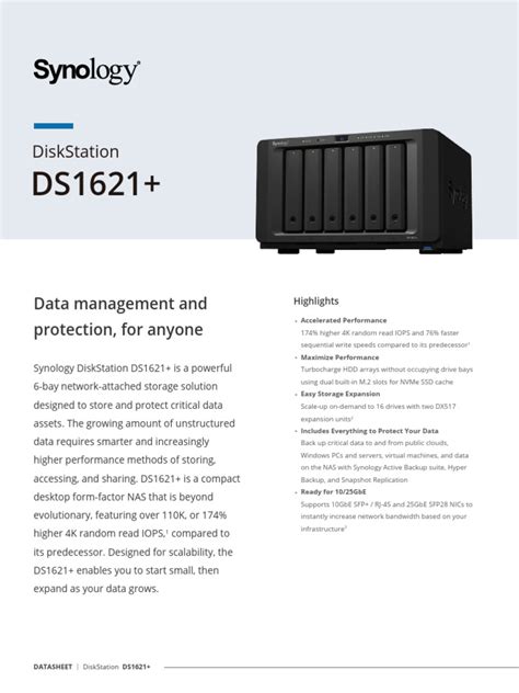 synology ds1621 plus data sheet enu pdf virtualization backup