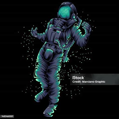 Astronot Dalam Ilustrasi Vektor Ruang Angkasa Ilustrasi Stok Unduh