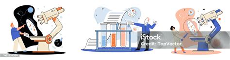 의학 연구 실험실 진단 서비스 의료 기기 설계 및 개발 장면 설정 은유 dna에 대한 스톡 벡터 아트 및 기타 이미지 dna