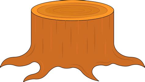 Orange Tree Stump Icon In Flat Style 24145308 Vector Art At Vecteezy
