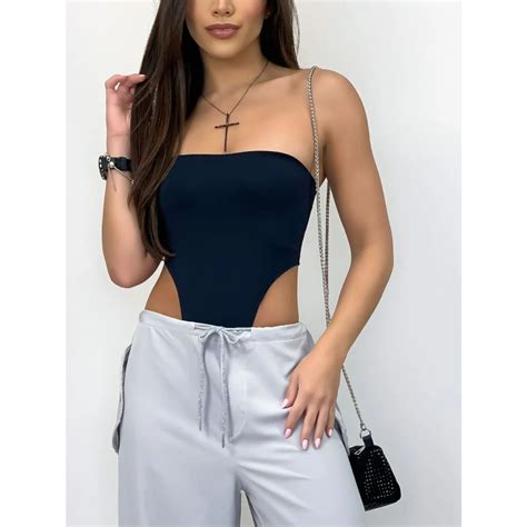 Body Feminino Tomara que Caia Sem Manga Verão Blogueira Cavado na