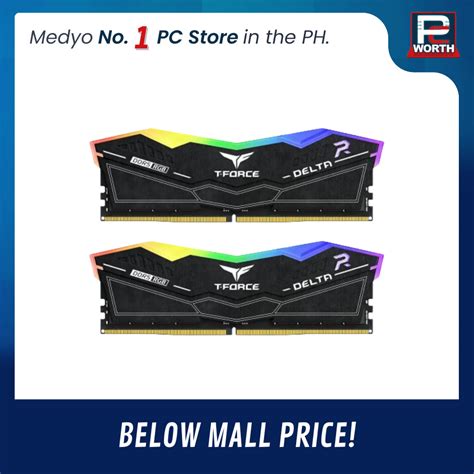 TEAMGROUP T FORCE DELTA RGB BLACK 16GBX2 32GB 6400MHZ DDR5 XMP EXPO PC Worth