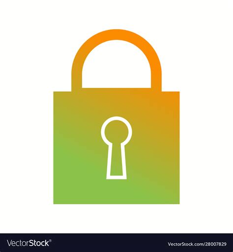Beautiful Security Lock Glyph Icon Royalty Free Vector Image