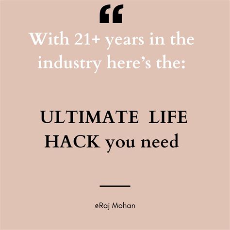 raj mohan on linkedin after being in the industry for more than 21