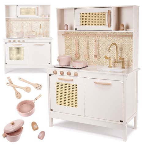 Kuchnia Drewniana Dla Dzieci MDF Retro Z Akcesoriami BOHO Sklep EF3M Pl