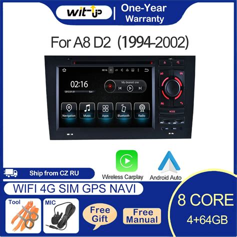 Wit Up For Audi A8 D2 1994 2002 7 Touchscreen Upgrade Android 10