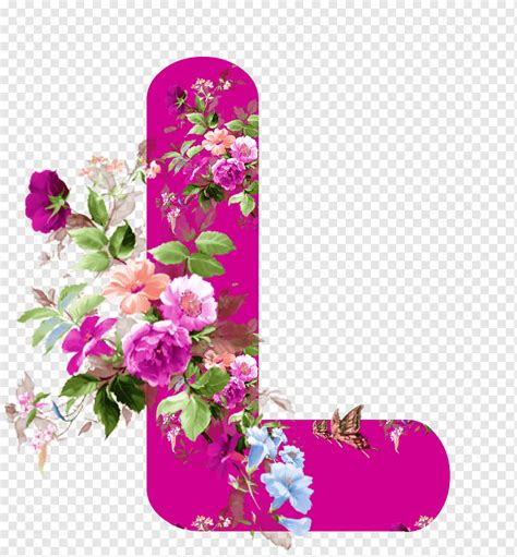 Diseño floral flor letra alfabeto flor arreglos florales flor