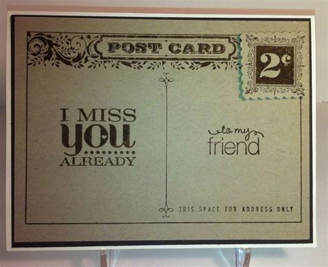 Vintage Postcard With Heartfelt Message