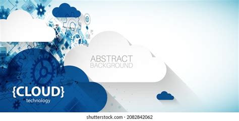 Cloud Computing Concept Abstract Technology Background Stock Vector Royalty Free 2082841654