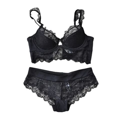 Women Sexy Bra Sets Full Lace Gather Underwear Push Up Underwire Bra