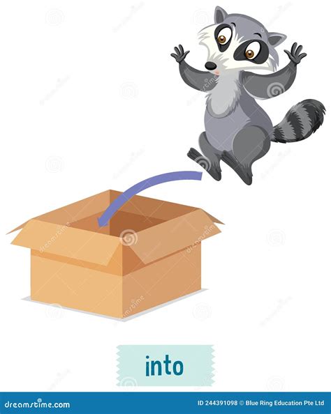 Preposiciones En Inglés Para Los Niños Ilustración Del Vector