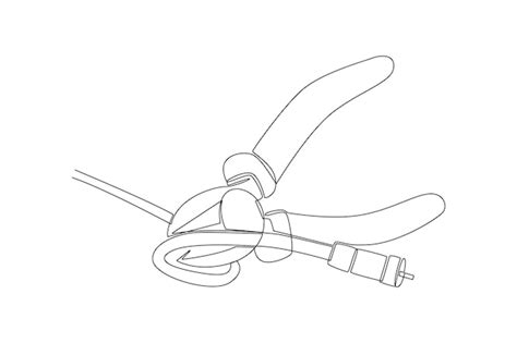 Premium Vector One Continuous Line Drawing Of Cord Cutting Concept