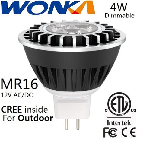 LED Spotlight MR16 Lamp with 4W Wide Voltage 9-26V AC/DC for Outdoor ...