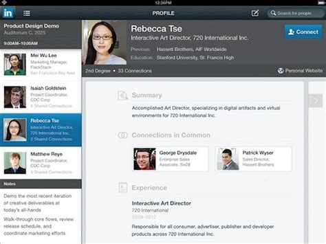 linkedin s ios app goes universal integrates calendar data macrumors
