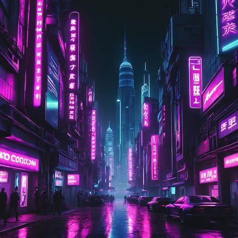 Night City Cyber Punk Theme 5 Premium Ai Generated Image