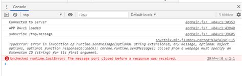 Unchecked Runtimelasterror The Message Port Closed Before A Response