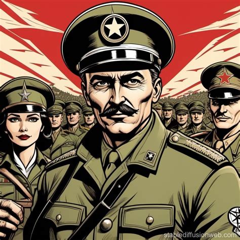 Totalitarian Propaganda Mobilization Army Poster Prompts Stable