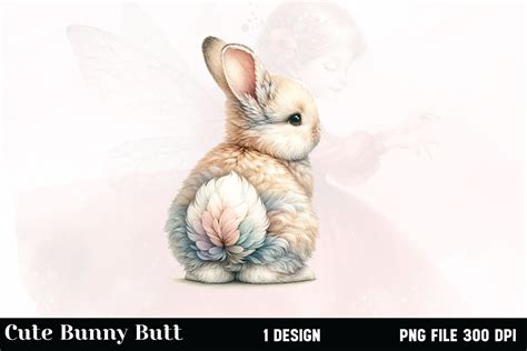 Cute Bunny Butt Sublimation Clipart Graphic By Vertex · Creative Fabrica