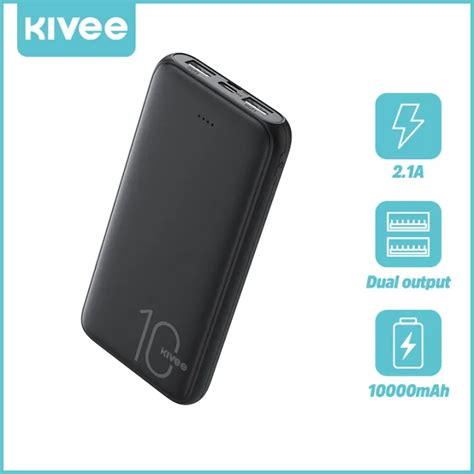 Power Bank Original Brand Kivee Power Bank Mah Dual Usb Outputs Inputs Powerbank