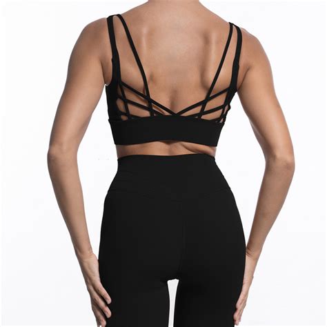 Sports Bras For Women Cross Back Sports Bra Medium Support Padded