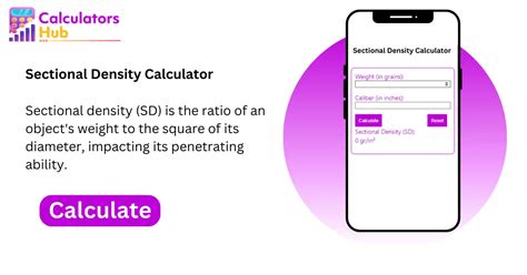 Sectional Density Calculator Online