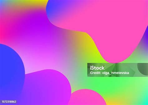 Liquid Elements Background With Dynamic Shapes And Fluid向量圖形及更多全息圖圖片