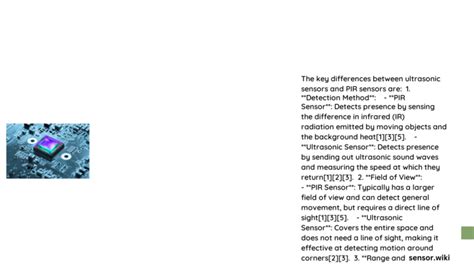 Comprehensive Difference Between Ultrasonic Sensor And Pir Sensor A Detailed Technical
