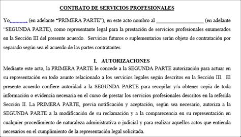 Contrato De Servicios Profesionales Puerto Rico Fill