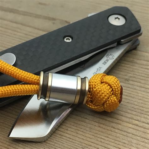 One Off Knife Landyard Bead Brass Aluminium