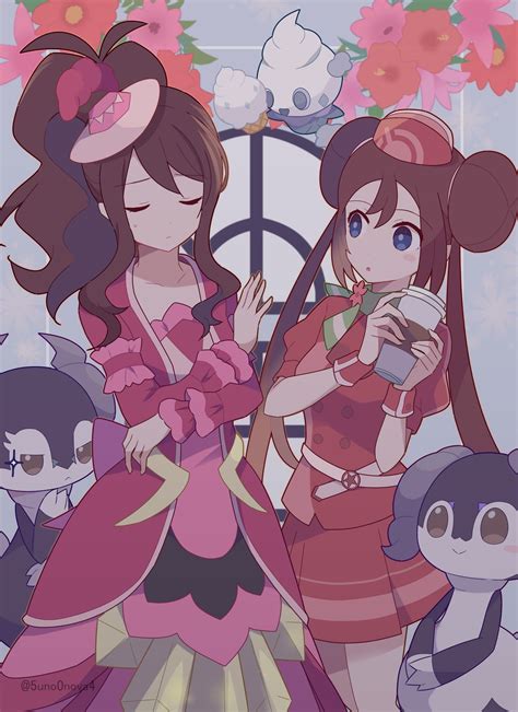 Rosa Hilda Vanillite Indeedee Indeedee And 3 More Pokemon And 1