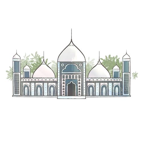 빛나는 블루 모스크 현대 모스크 이슬람 라마단 이드 사원 이슬람의 라마단 Png 일러스트 및 Psd 이미지 무료 다운로드