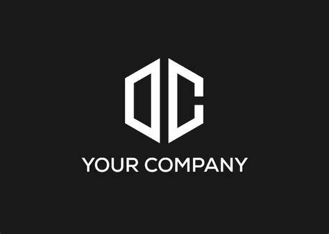새로운 회사를 위한 Dc 워드마크 로고 디자인 프리미엄 벡터