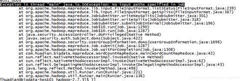 Exception In Thread Main Ioexception No Input Paths Specified In Job Csdn博客