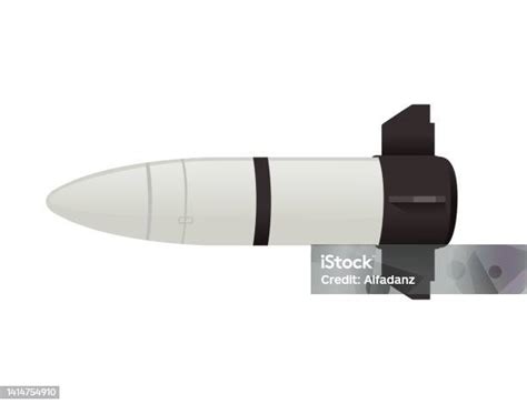 흰색 배경에 고립 된 군사 로켓 무기 핵 발사 벡터 일러스트 레이 션 공격성에 대한 스톡 벡터 아트 및 기타 이미지 공격성