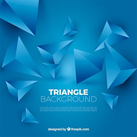 Fondo de triángulos en color azul Vector Gratis