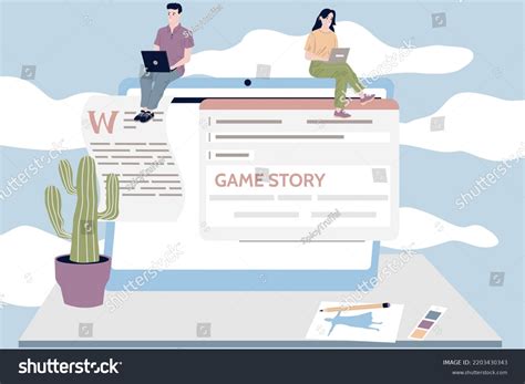 Game Development People Programming Gaming Script Stock Vector Royalty Free 2203430343