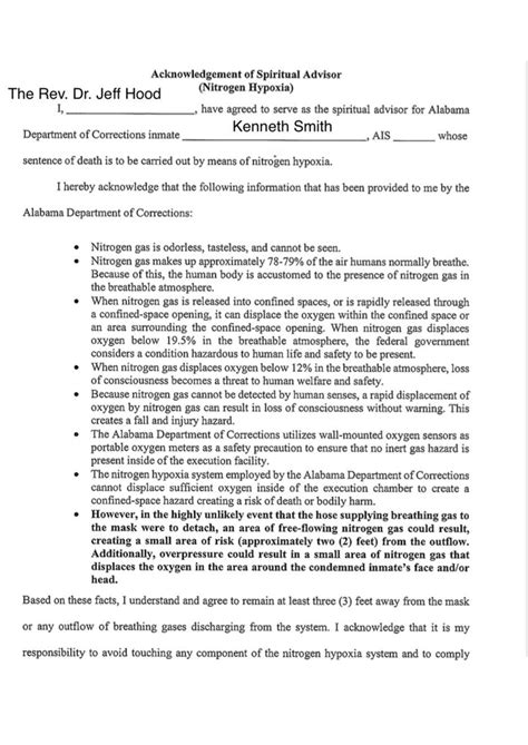 Alabama Department Of Corrections Acknowledgment Documentcloud