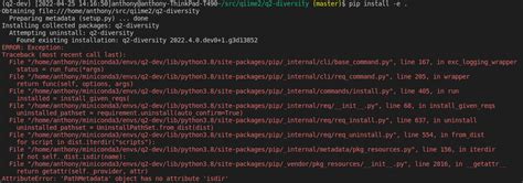 Pip 2204 Pip Install E Fails · Issue 326 · Qiime2q2 Diversity