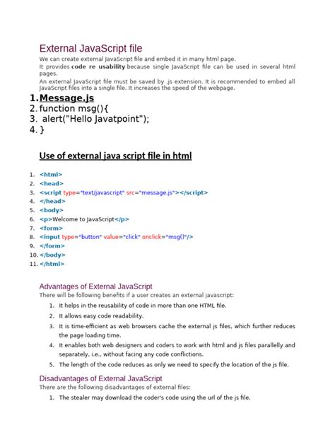 Javascript Notes Pdf
