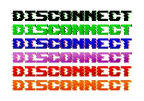 Premium Vector Disconnect Text In Glitch Effect Pixelated Font On