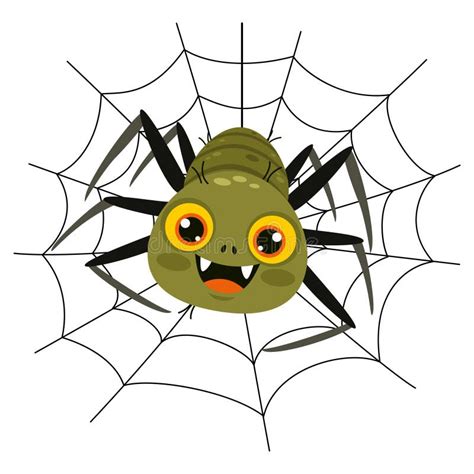 Cartoon Drawing Of A Spider Stock Vector Illustration Of Halloween Spider 254618350