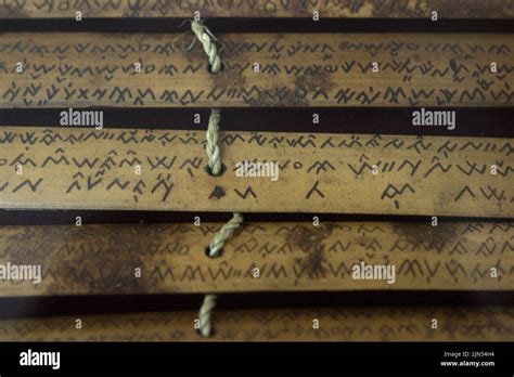 Ancient Scripts Written On Bamboo—originated From Lampung Sumatra —is