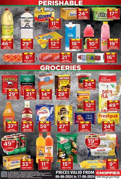 Choppies Catalogues Specials Namibia Supermarkets Grocers
