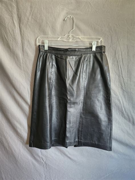 Leather Pencil Skirt Vintage Gem