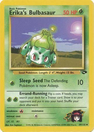 Erikas Bulbasaur 39 132 Pokemon Enkeltkort Fra Gym Challenge