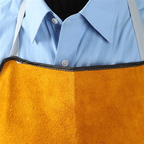 Delantal unisex ignífugo sin mangas de cuero para soldador