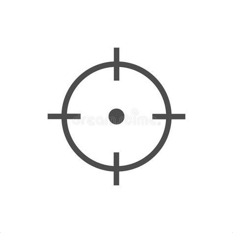 Bow Center Focus Target Icon Vector Illustration Flat Design Stock